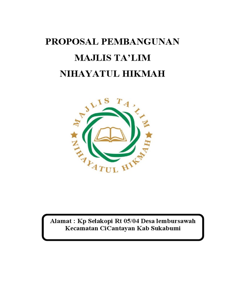 Proposal Majlis Talim NH | PDF