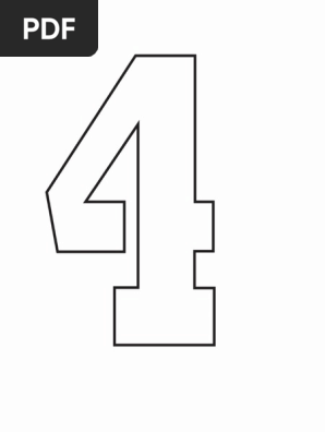 Number 4 Number Template Printable Template Printable Printable Numbers