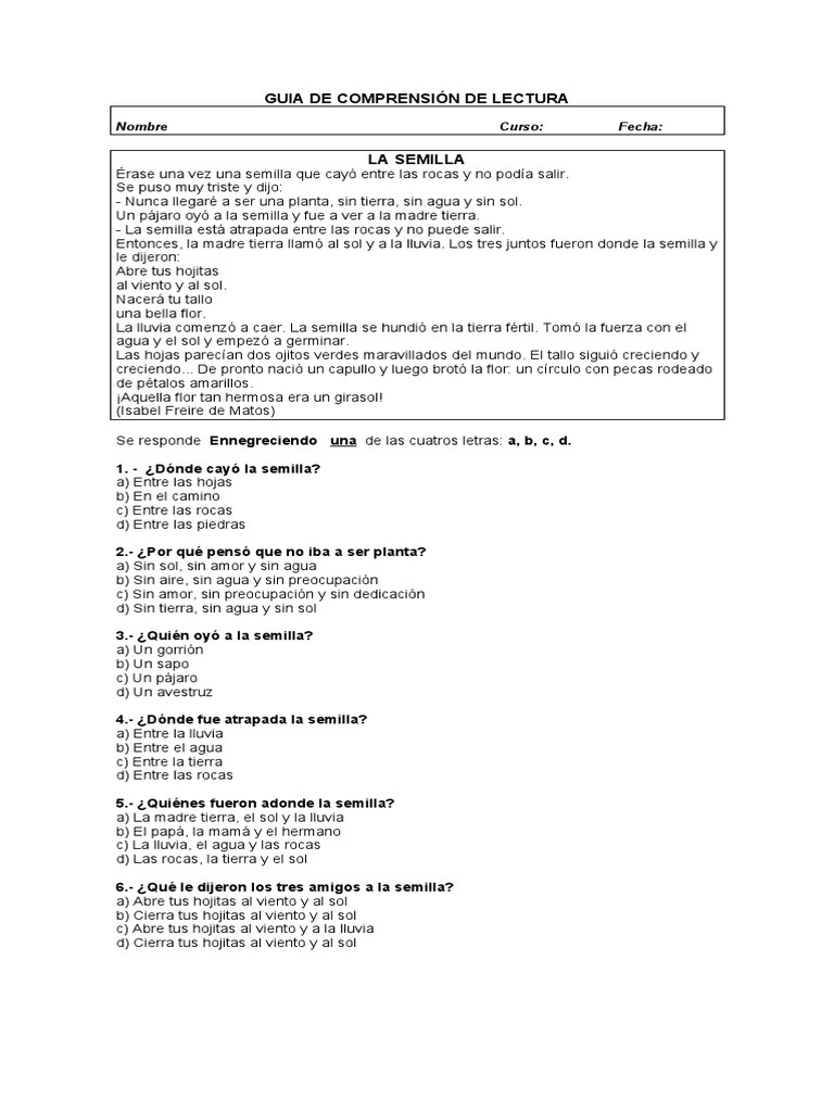 Guía de Comprensión de Lectura | PDF | Volcán | Tipos de erupciones ...