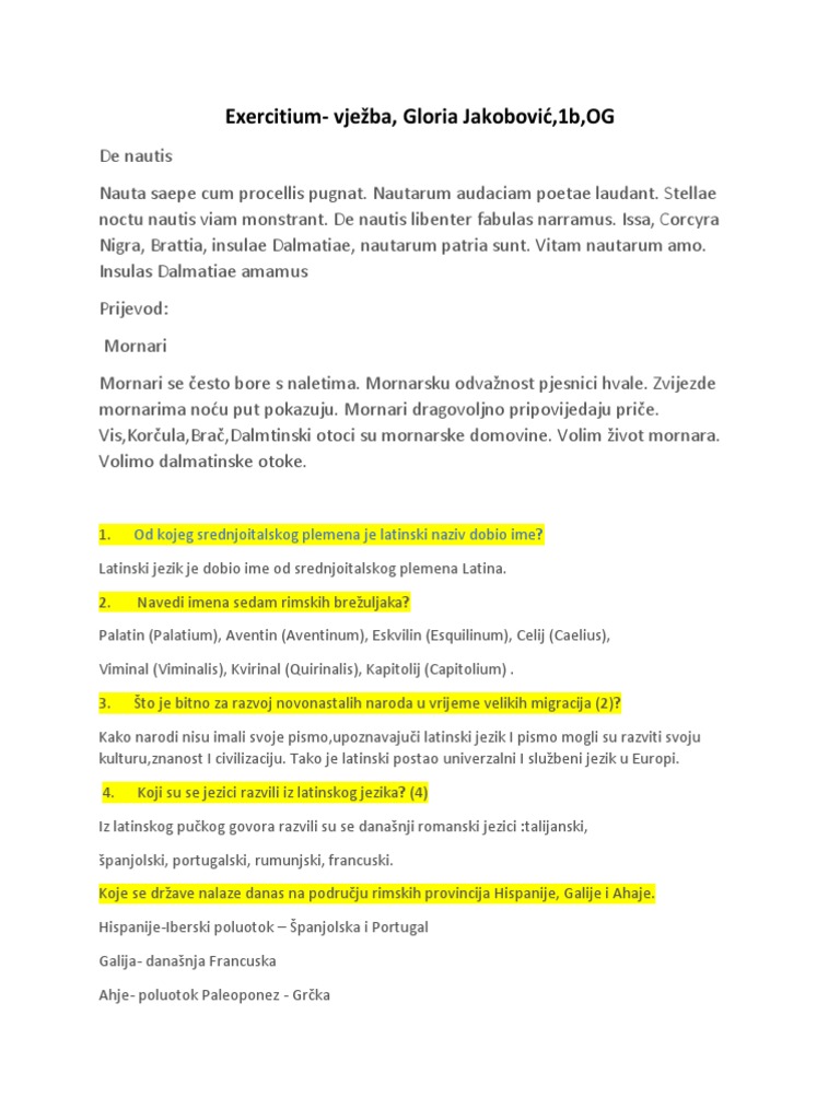 Latinski Exercitium | PDF