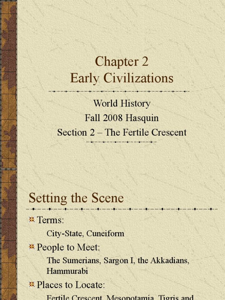 Chapter 2 Section 2 The Fertile Crescent | PDF | Sumer | Mesopotamia