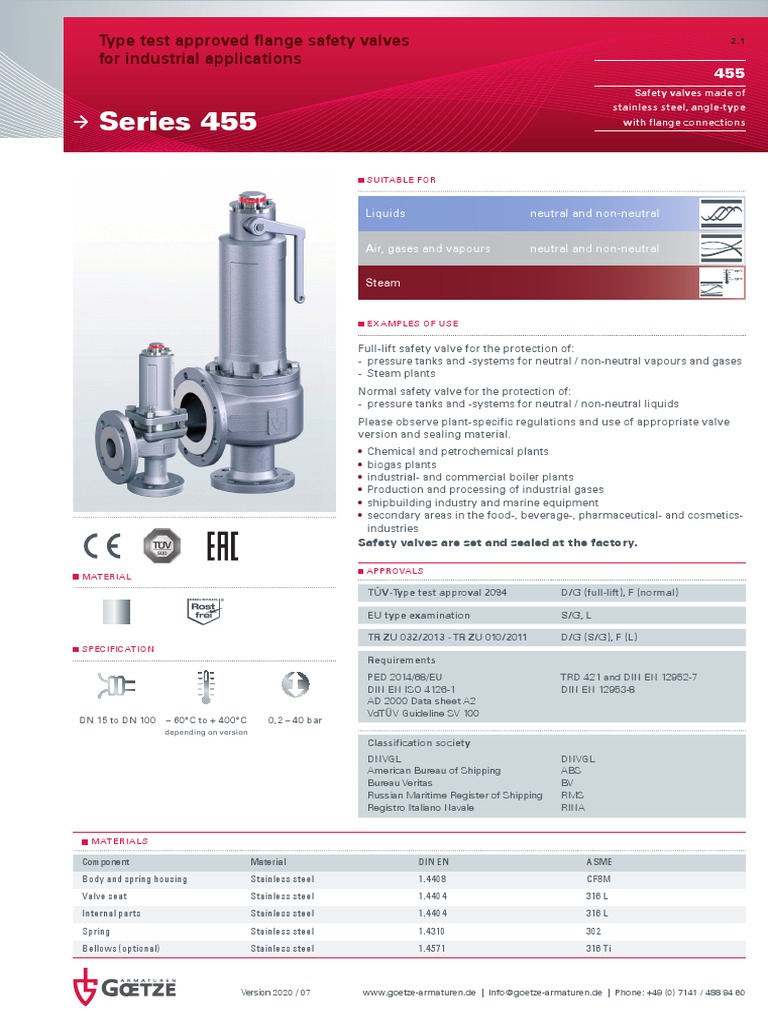 2.01 Series-455 en | PDF | Valve | Materials