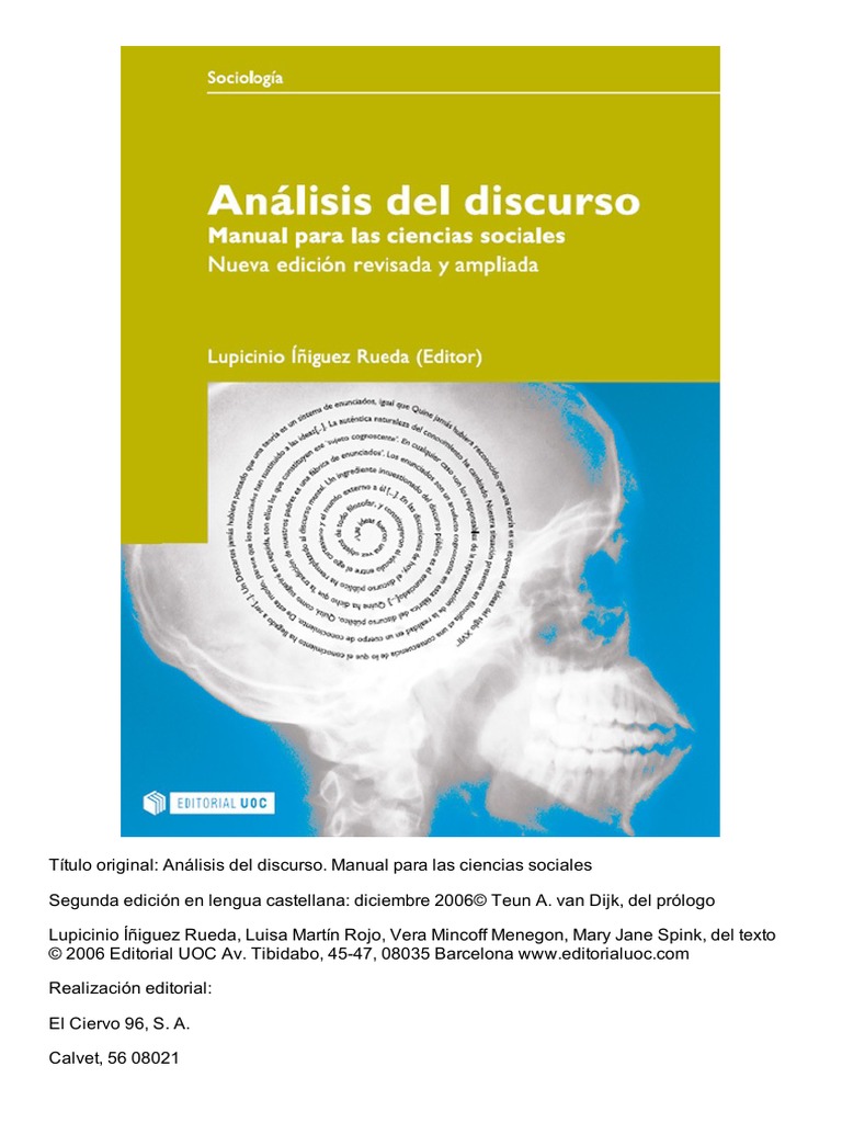 Analisis Del Discurso, Manual | PDF | Lingüística | Discurso