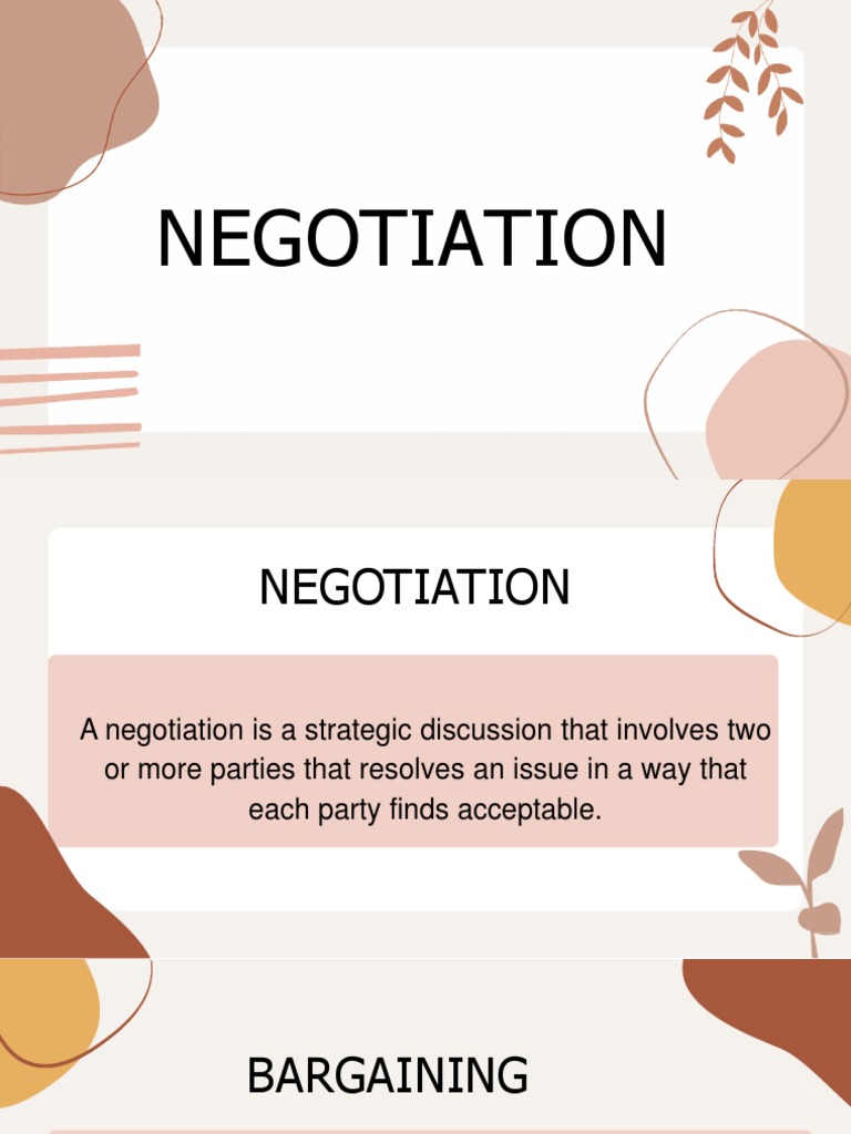 Negotiation | PDF | Negotiation | Bargaining
