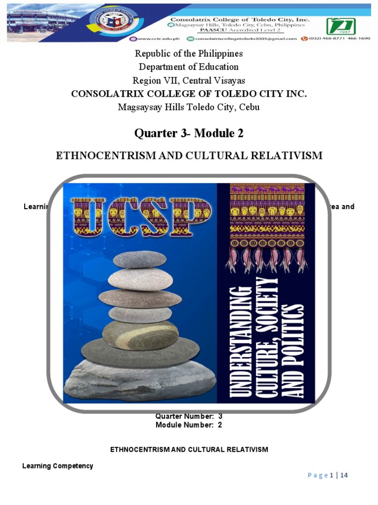 Self - Learning Kit: Quarter 3-Module 2 | PDF | Relativism | Social ...