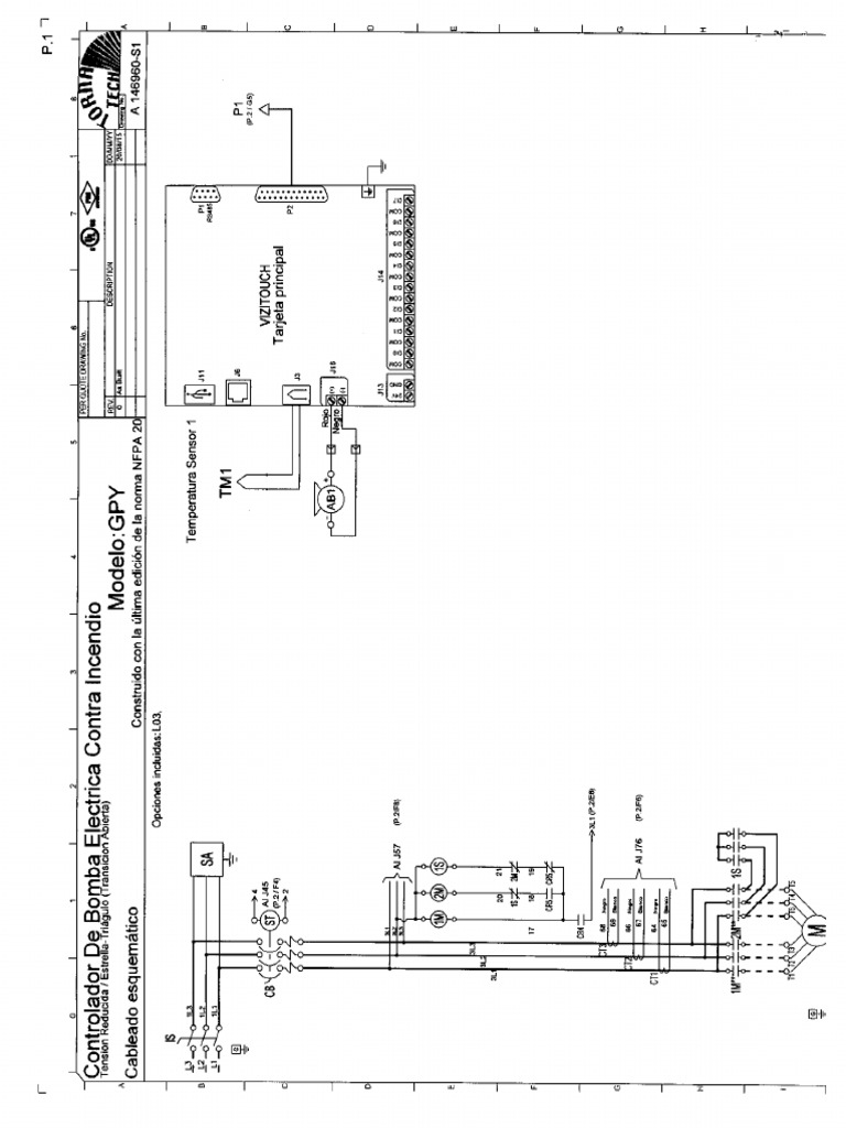 3.09. - Esquema Electrico - Tablero Controlador Bomba Principal - Tornatech Gpy-230 | PDF
