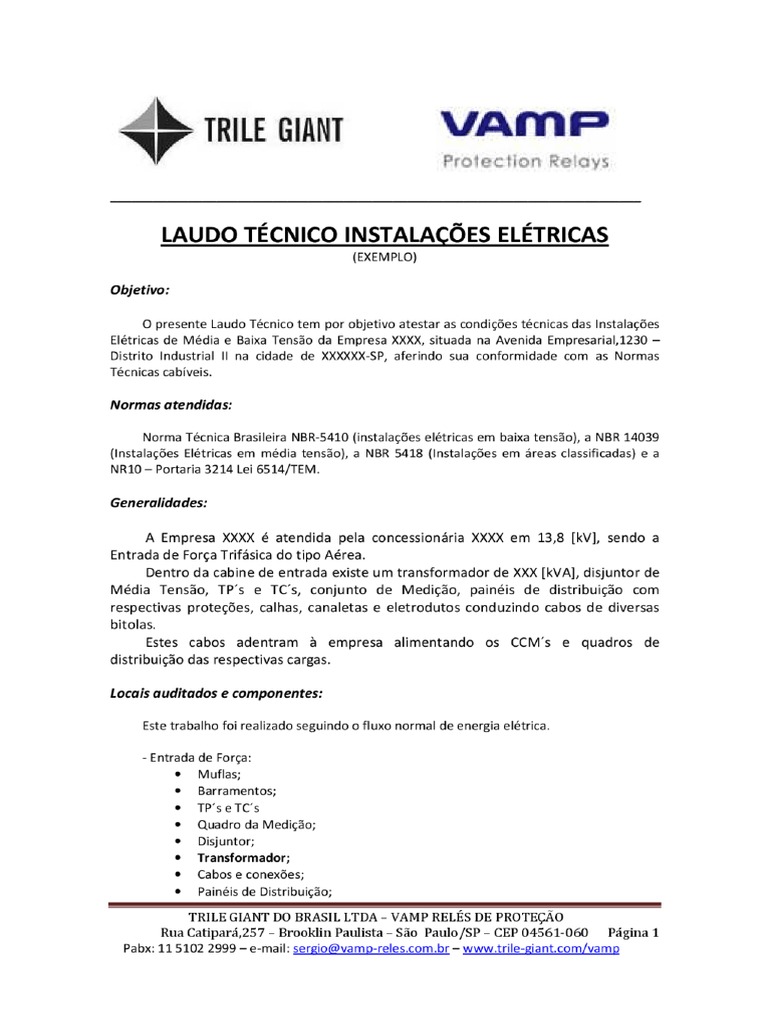 Laudo Eletrico | PDF