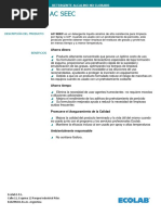 BT Exelerate 101 | PDF | Detergente | Agua