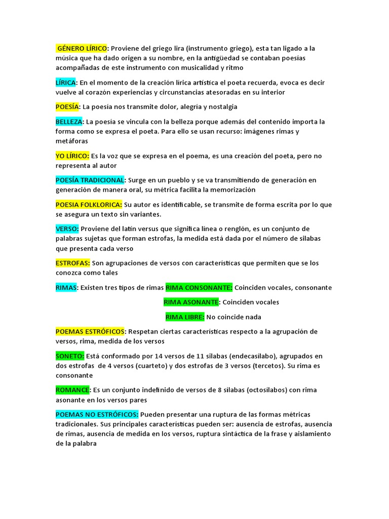 Características de la poesía lírica: género, elementos formales y ...