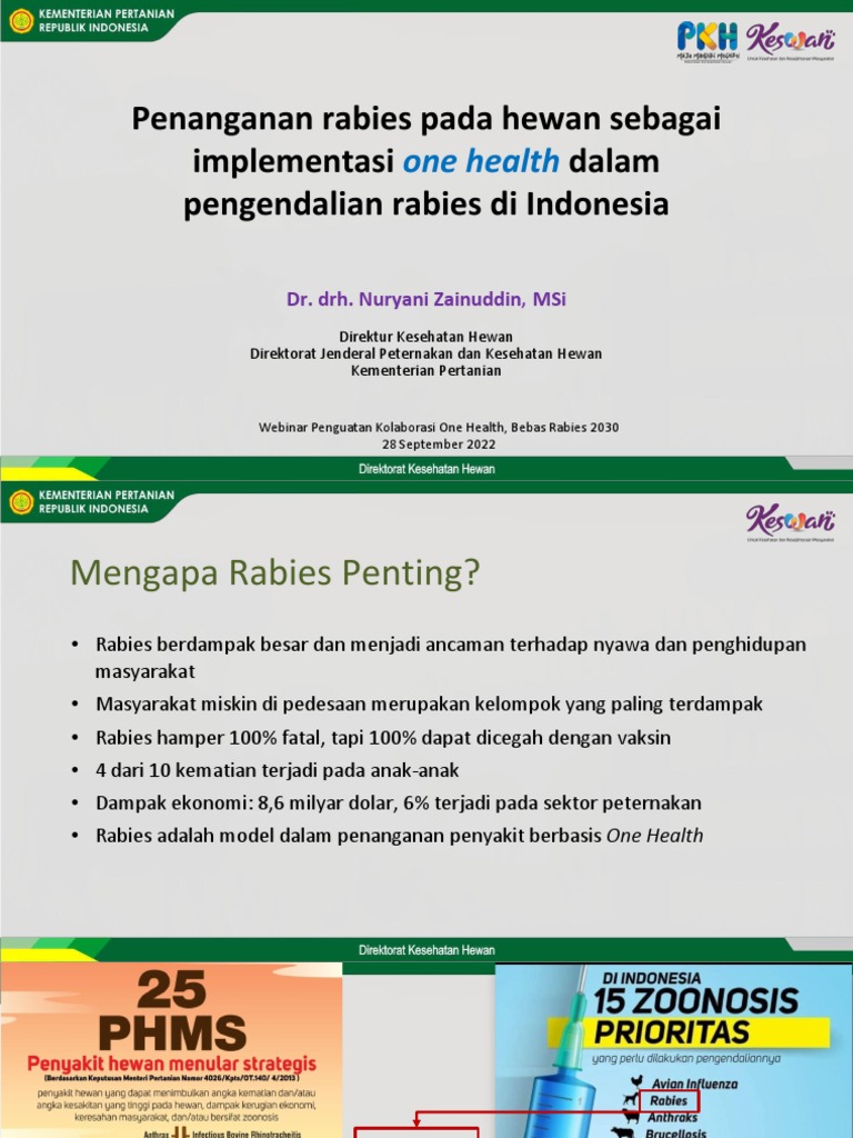 Dr. Drh. Nuryani Zainuddin - Penanganan Rabies Pada Hewan Pembawa ...