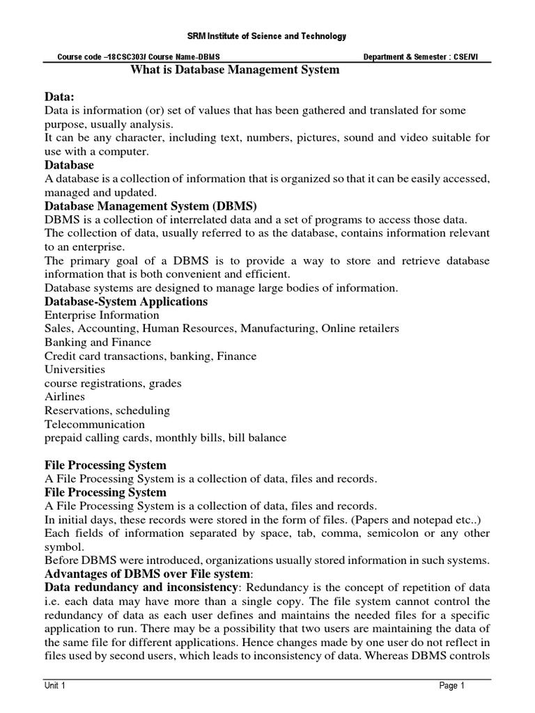 Unit | Download Free PDF | Databases | Conceptual Model