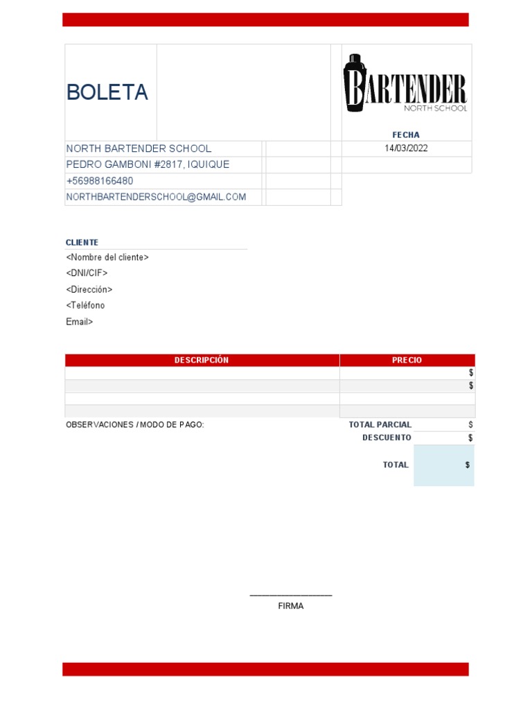 BOLETA PLANTILLA - copia | PDF