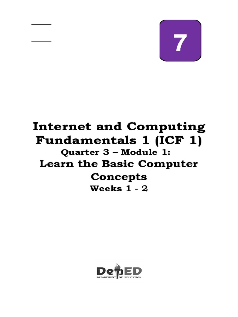 Internet and Computing Fundamentals 1 (ICF 1) : Learn The Basic Computer Concepts | PDF ...
