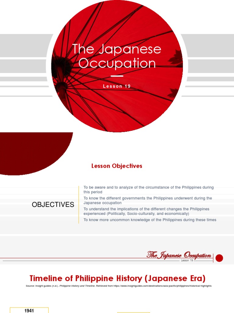19 the Japanese Occupation | PDF | Empire Of Japan | World War II