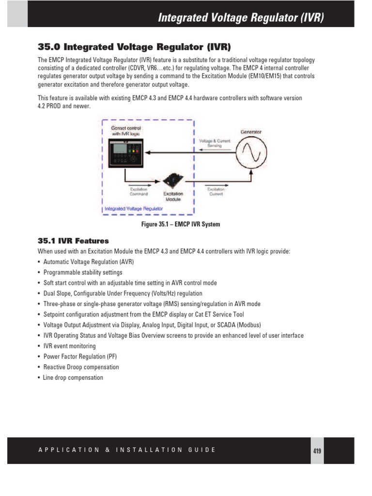 35.0 Integrated Voltage Regulator (IVR) | PDF | Electric Generator | Ac ...