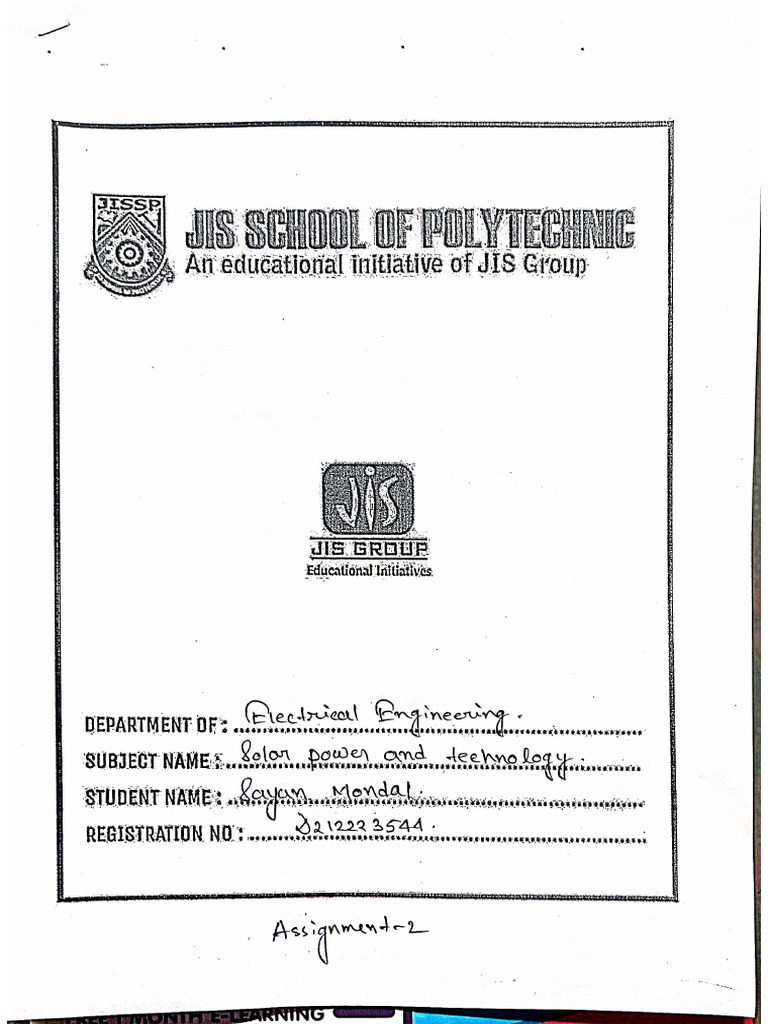 Solar Power, 2nd Assignment | PDF