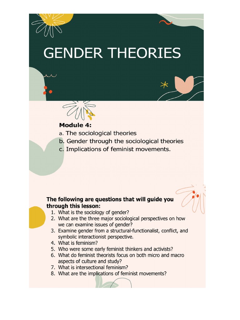 Gender Theories | PDF
