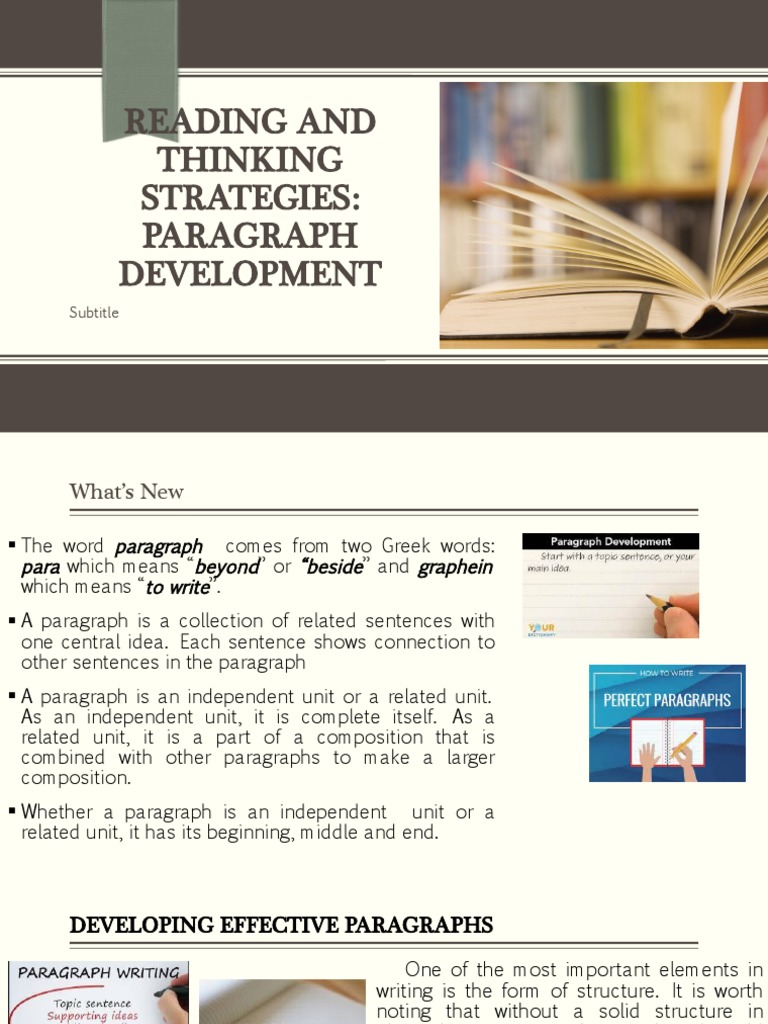 Paragraph Development Strategies | PDF | Paragraph | Writing