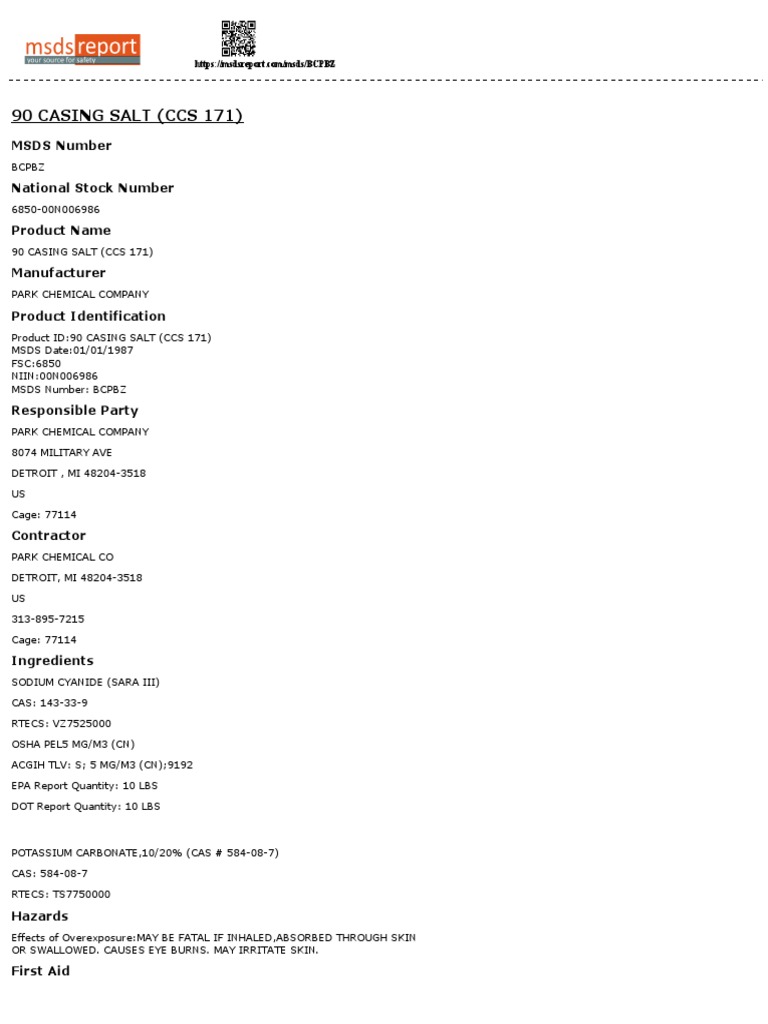 #90 Casing Salt | PDF