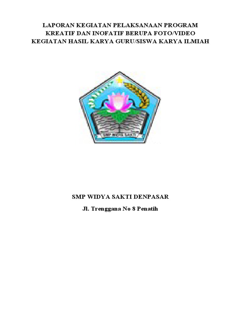 Laporan Kegiatan Pelaksanaan Program Kreatif Fan Inovatif | PDF