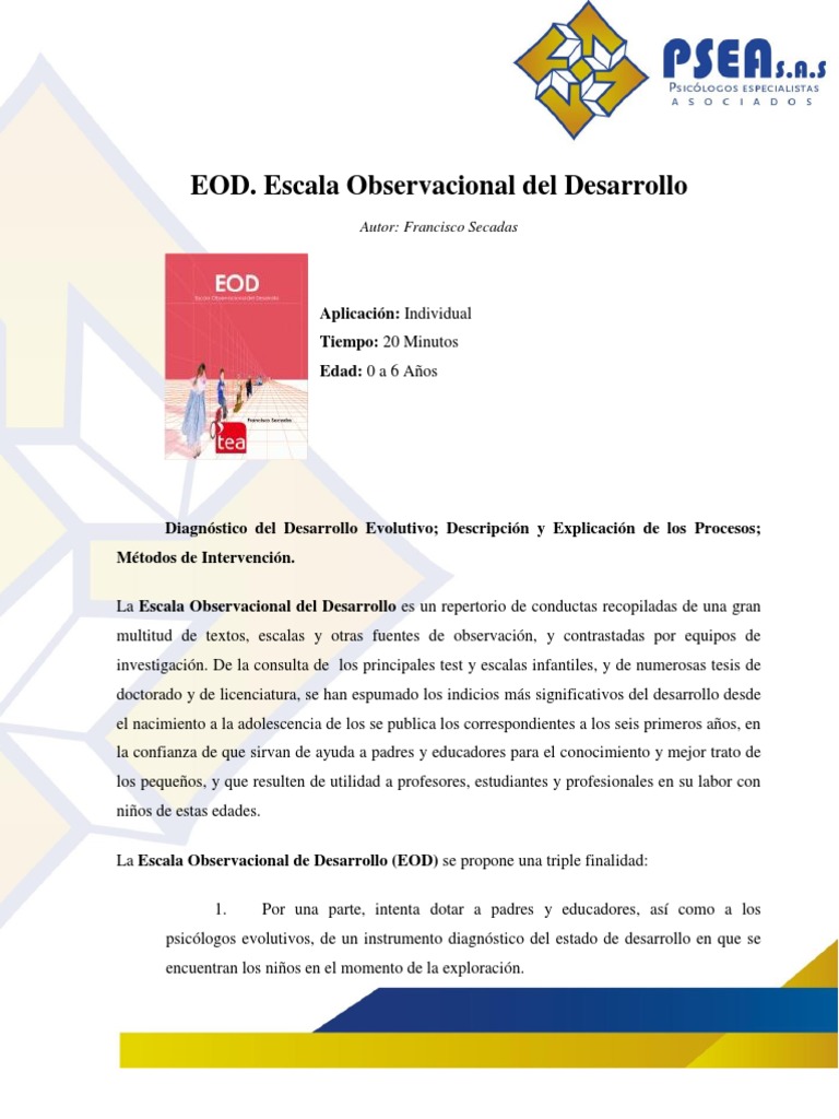 EOD-Escala-Observacional-del-Desarrollo | PDF