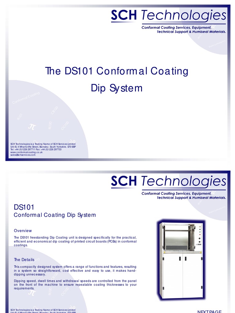 DS101 Solvent Based Dip Coating System | PDF | Fax | Manufactured Goods
