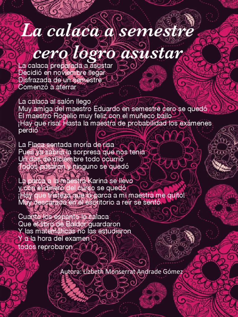 La calaca que asustó a semestre cero | PDF | Arte | Poesía