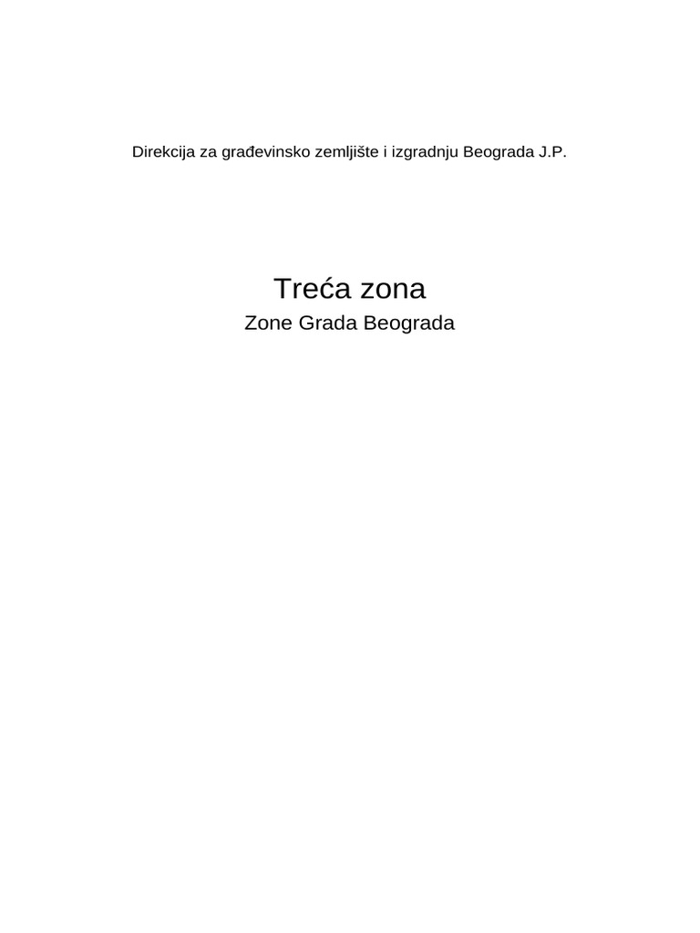 Zone Grada Beograda | PDF