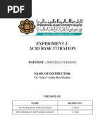 LAB REPORT Buffer and PH Experiment | PDF | Buffer Solution | Acid