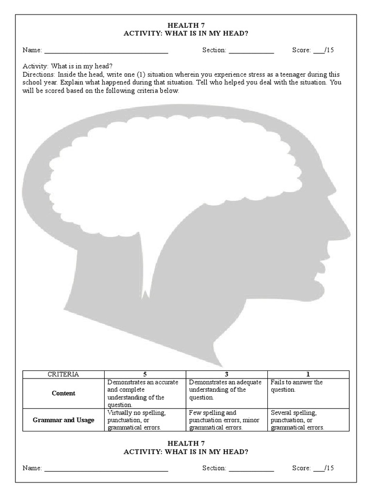 Teen Stress Reflection Activity | PDF | Career & Growth