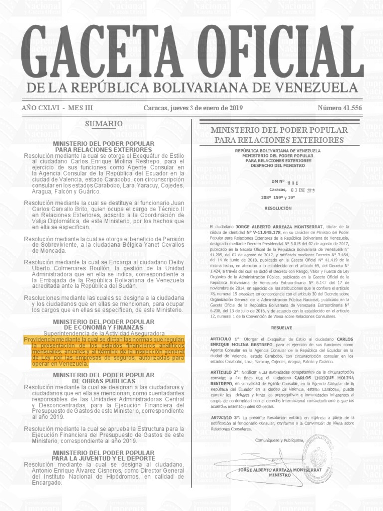 CAV - Normas Sudeaseg Sobre Presentación de Estados Financieros | PDF ...