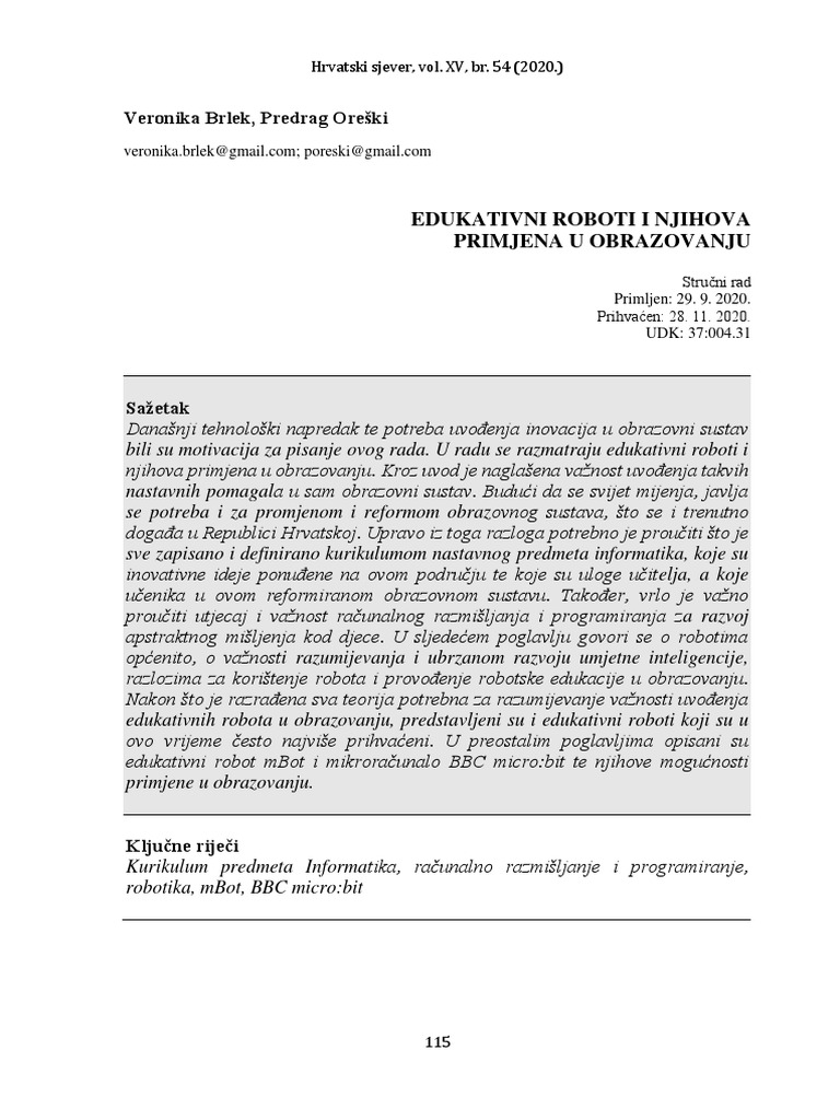 1113057.6 Brlek Oreski Edukativni Roboti | PDF