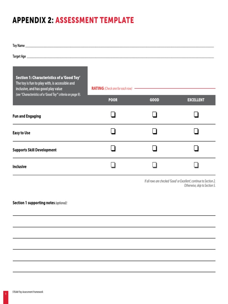 Steam Assessment Form | PDF