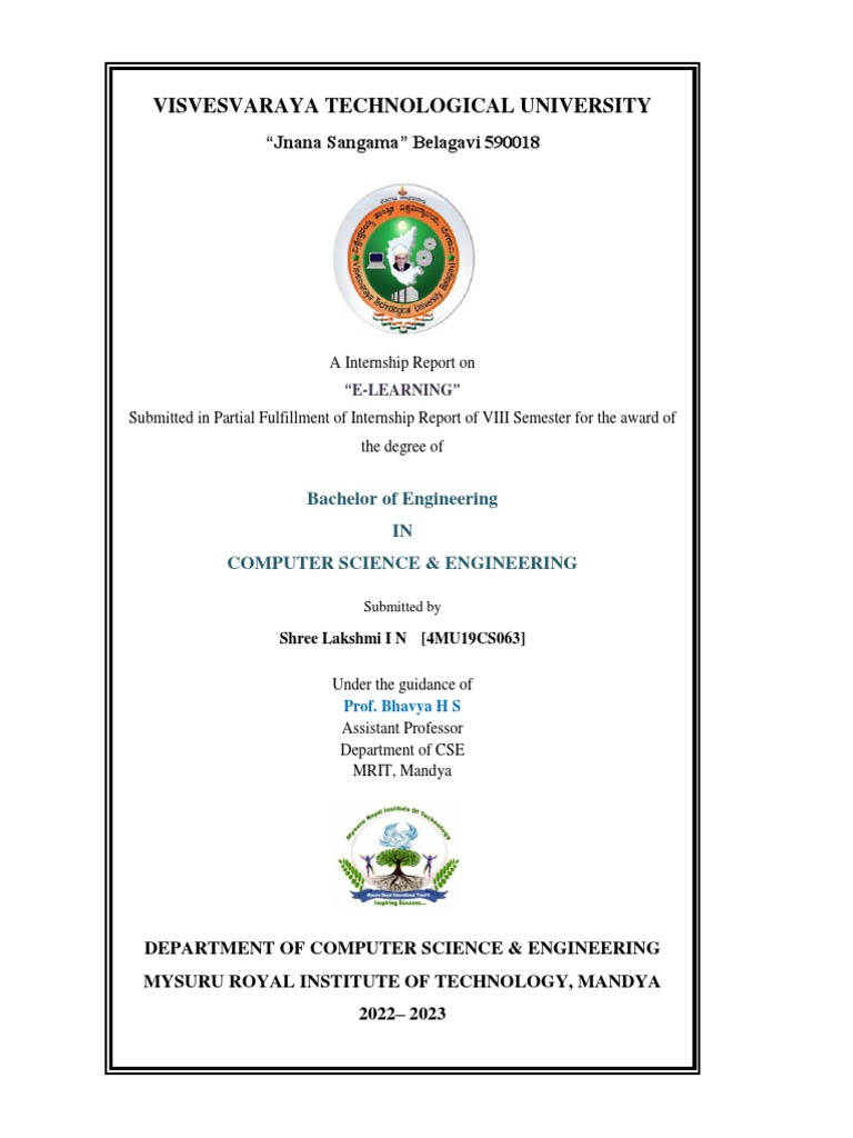 Internship Report | PDF | Educational Technology | World Wide Web