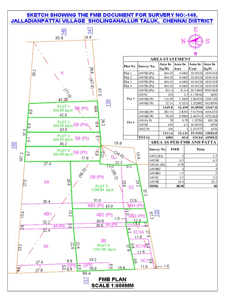 Jalladianpettai 149 FMB 2 | PDF