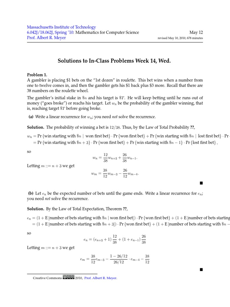 MIT6 042JS10 Lec39 Sol | PDF | Vertex (Graph Theory) | Mathematics