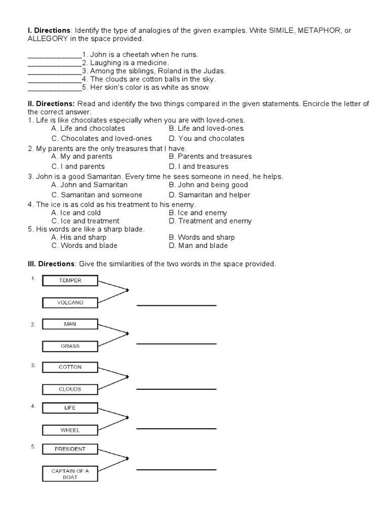 Analogy - Figures of Speech | PDF