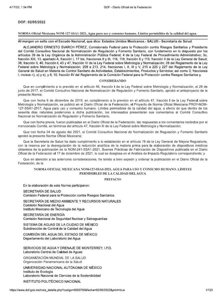 Nom 127 Ssa1 2021 | PDF