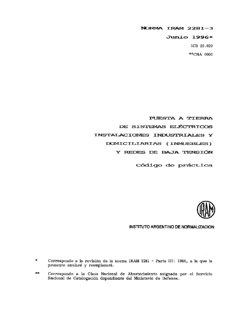 Iram 2281-3 - Puesta A Tierra | PDF