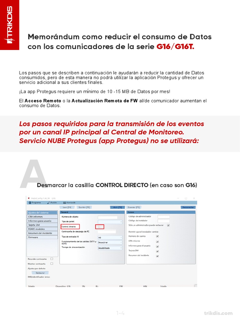 Memorándum Como Reducir El Consumo de Datos Con Los Comunicadores de La Serie G16 y G16T | PDF ...