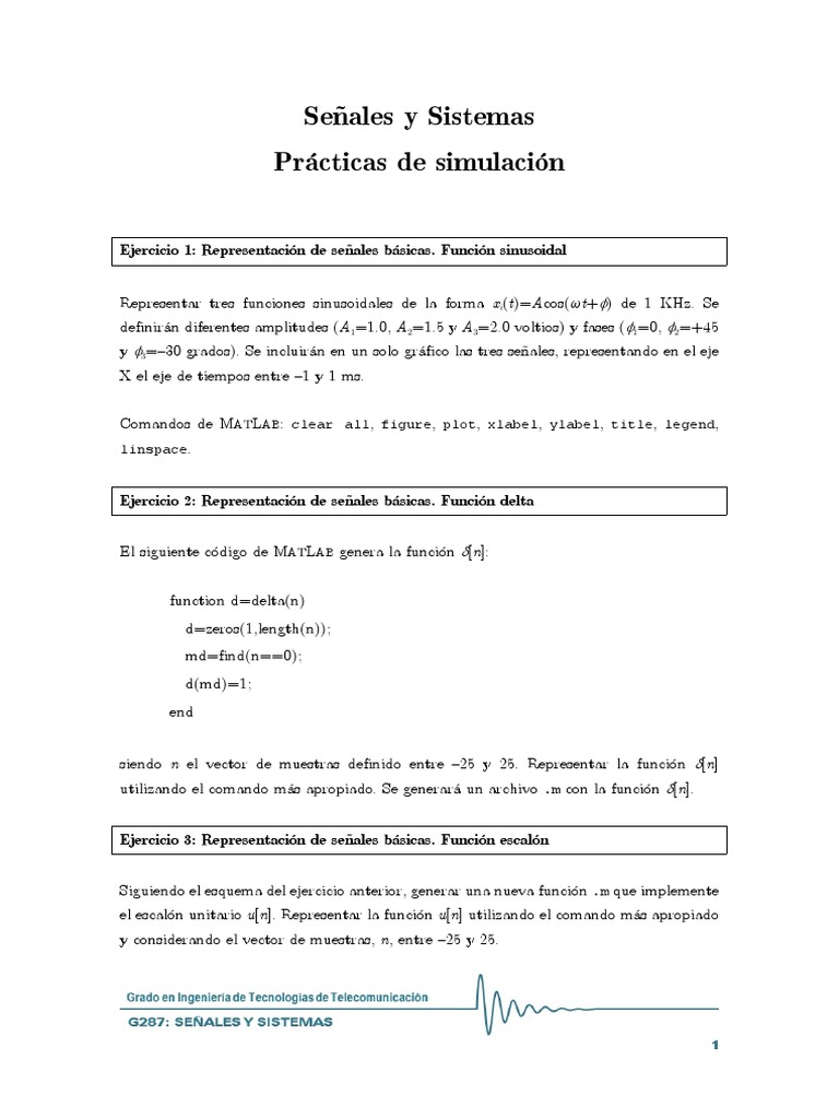 Simulación de Señales en MATLAB | PDF | Informática | Ciencias de la Computación