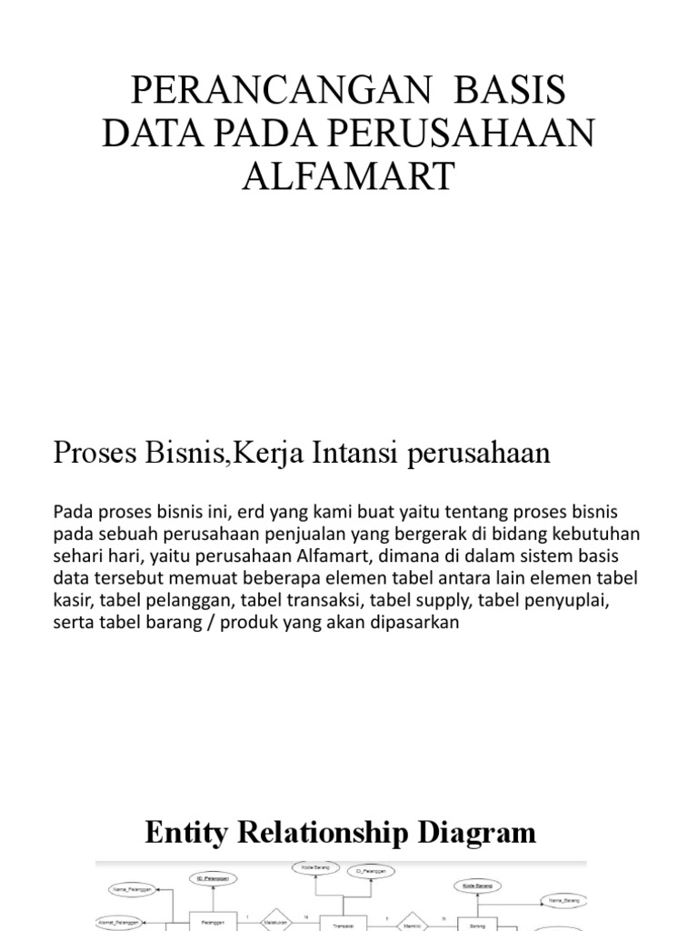 Desain Basis Data Alfamart | PDF