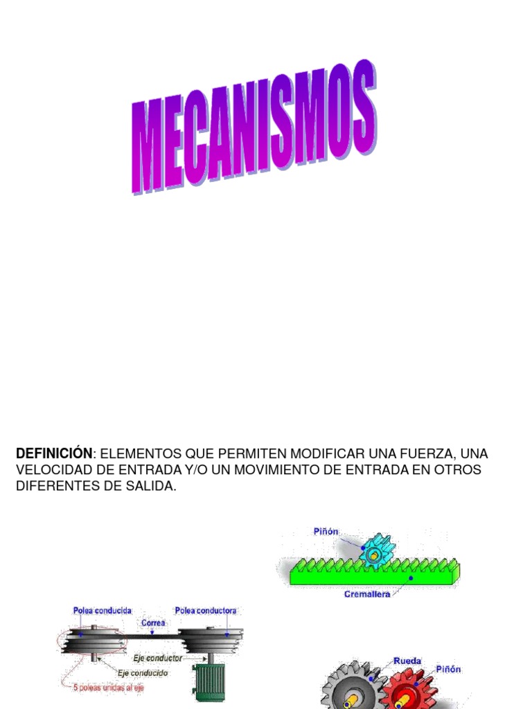 Definicion Elementos Que Permiten Modifi | PDF | Engranaje | Eje