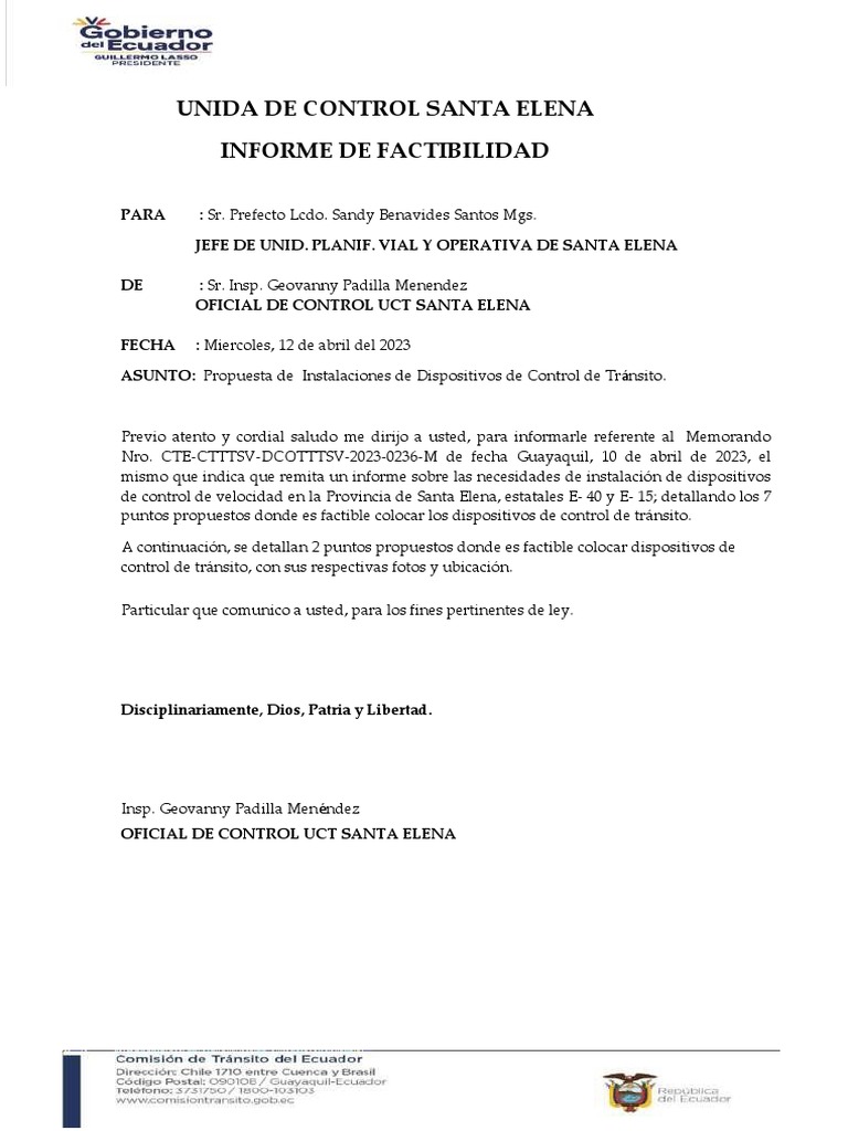 Informe Factibilidad Sta Elena | PDF