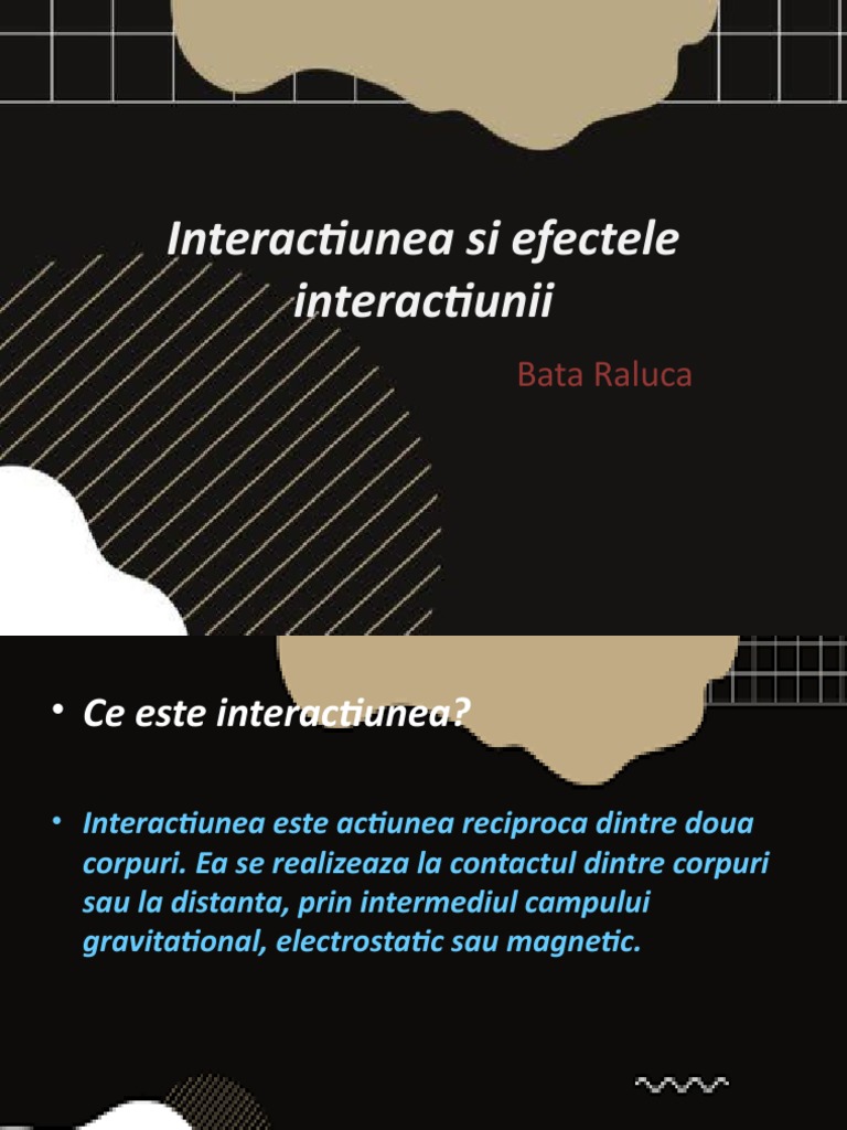 Interactiunea Si Efectele Interactiunii | PDF