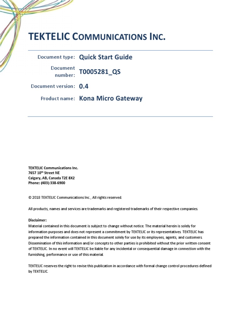 Tektelic Kona Micro Quick Start Guide (EN) | PDF | Ip Address ...