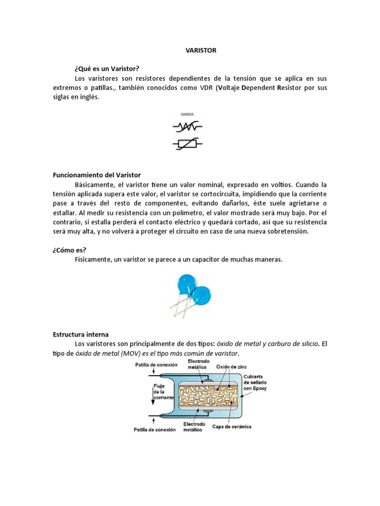 VARISTOR | PDF | Tecnología