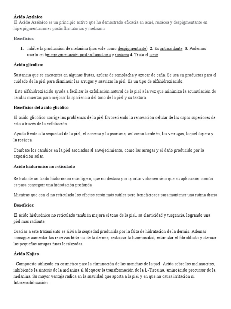 Glosario de Terminos Cosmiatria | PDF | Piel | Tejido adiposo