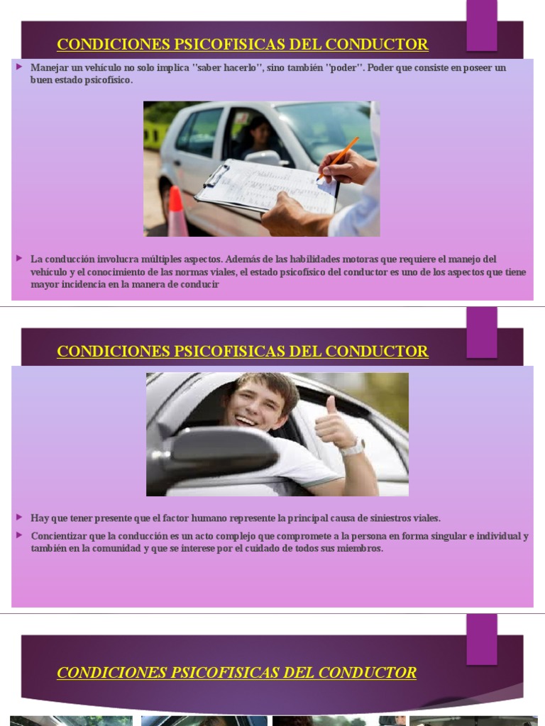 Condiciones Psicofisicas Del Conductor | PDF | Dormir | Causas de la muerte