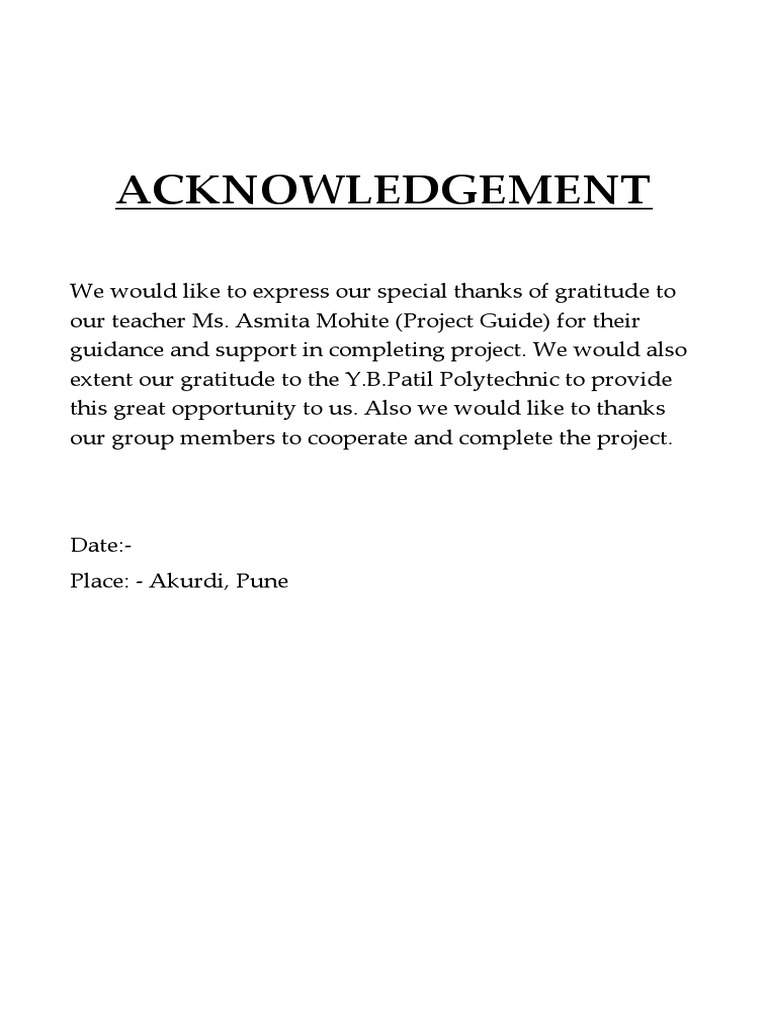 Acknowledgement | PDF | Ball Games | Team Sports